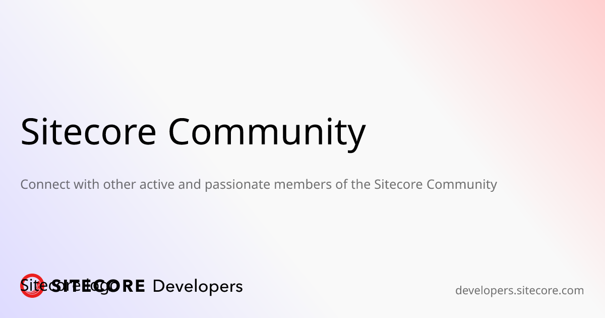Sitecore Community | Sitecore Developer Portal