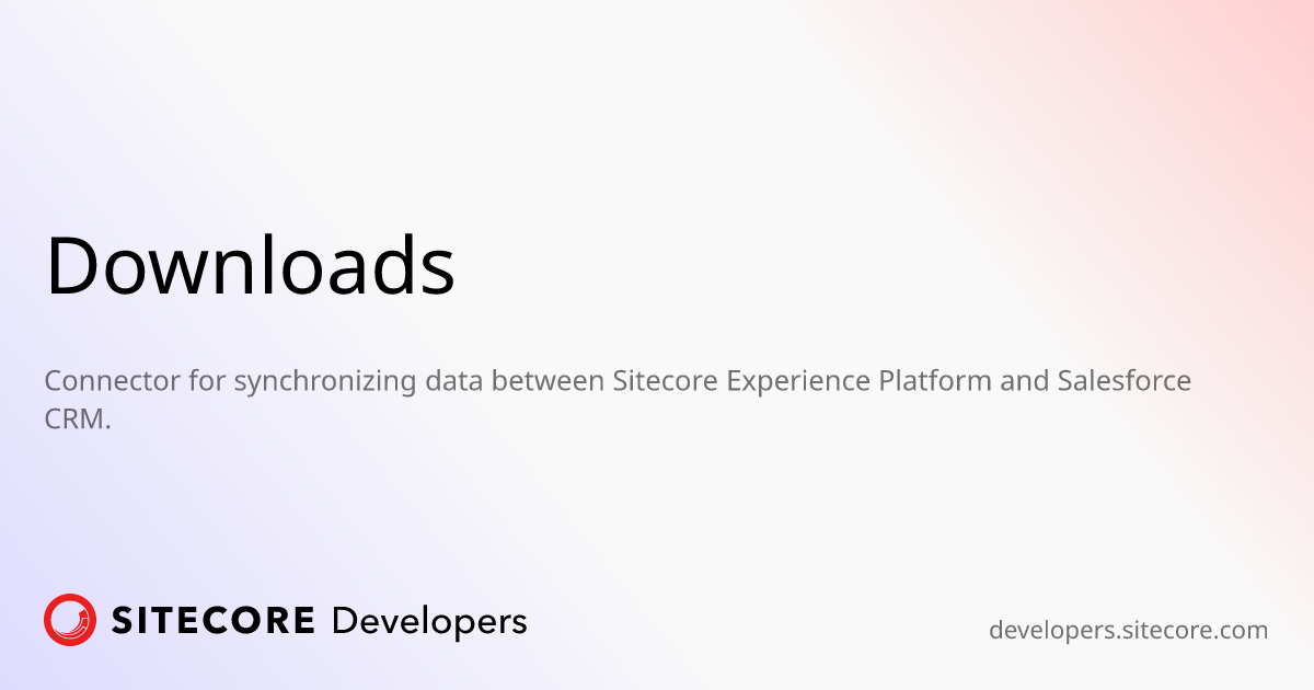 Sitecore Connect™ For Salesforce Crm Downloads Sitecore Developer