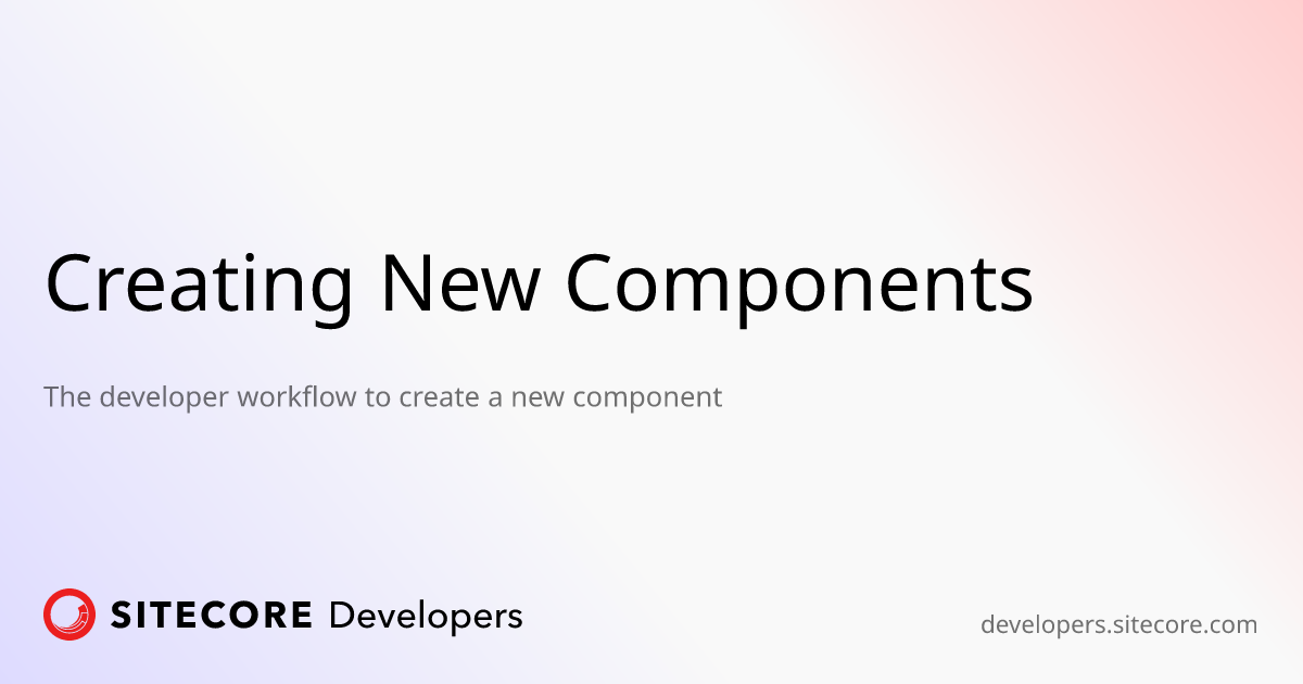 Creating New Components
