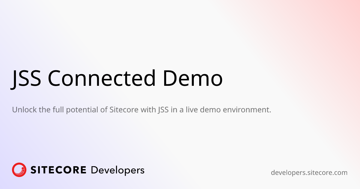 Jss Connected Demo Jss Connected Demo Sitecore Developer Portal