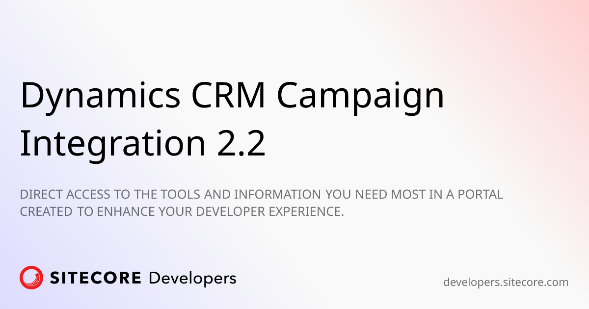Dynamics CRM Campaign Integration 2.2