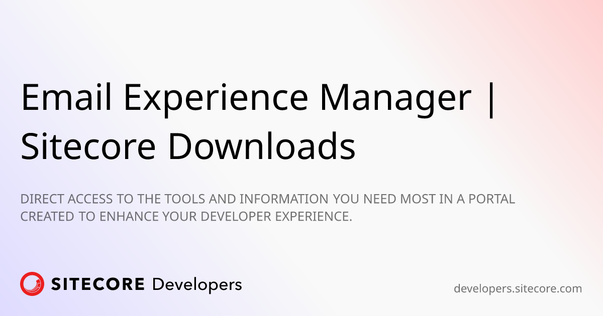 Email Experience Manager | Sitecore Downloads