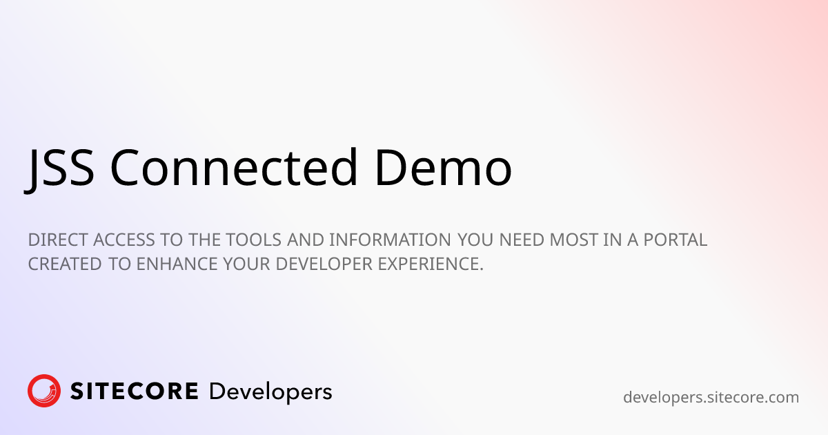 Pre-requisites | JSS Connected Demo | Sitecore Developer Portal