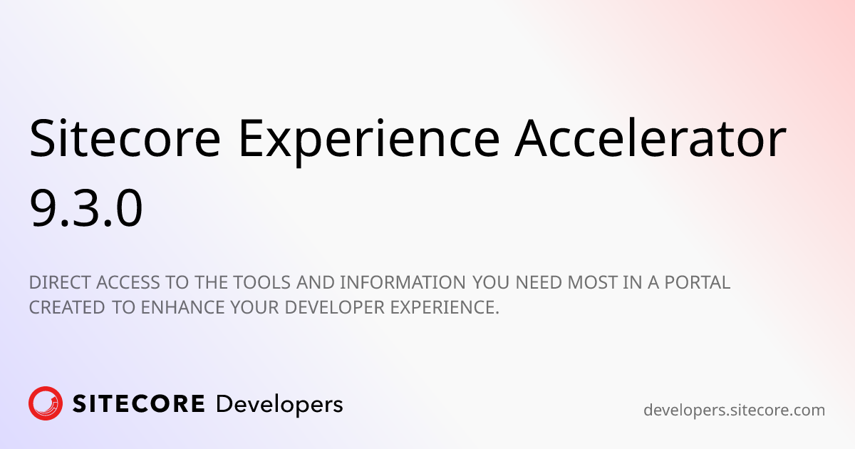 Sitecore Experience Accelerator 9.3.0