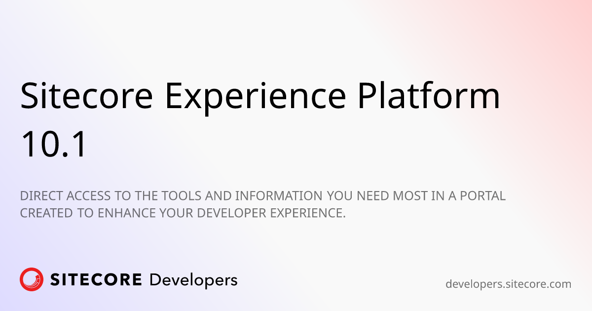 Sitecore Experience Platform 10.1