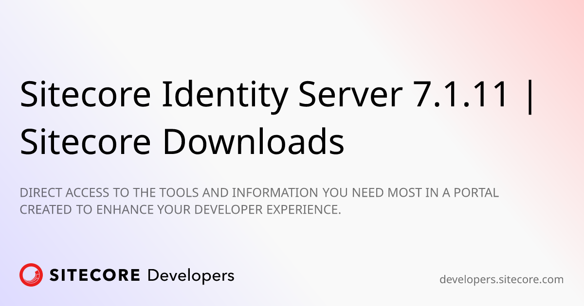 Sitecore Identity Server 7111 Sitecore Downloads 9385