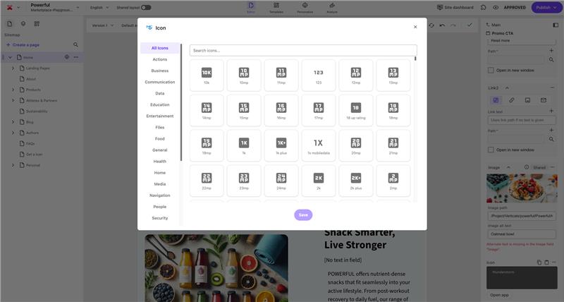 Icon Picker | Accelerate Cookbook for XM Cloud | Sitecore Developer Portal